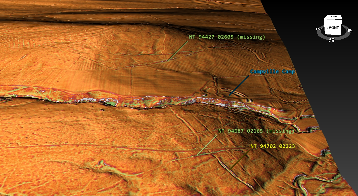 1011396 - Cross dyke, South of Campville - Prehistoric Britain